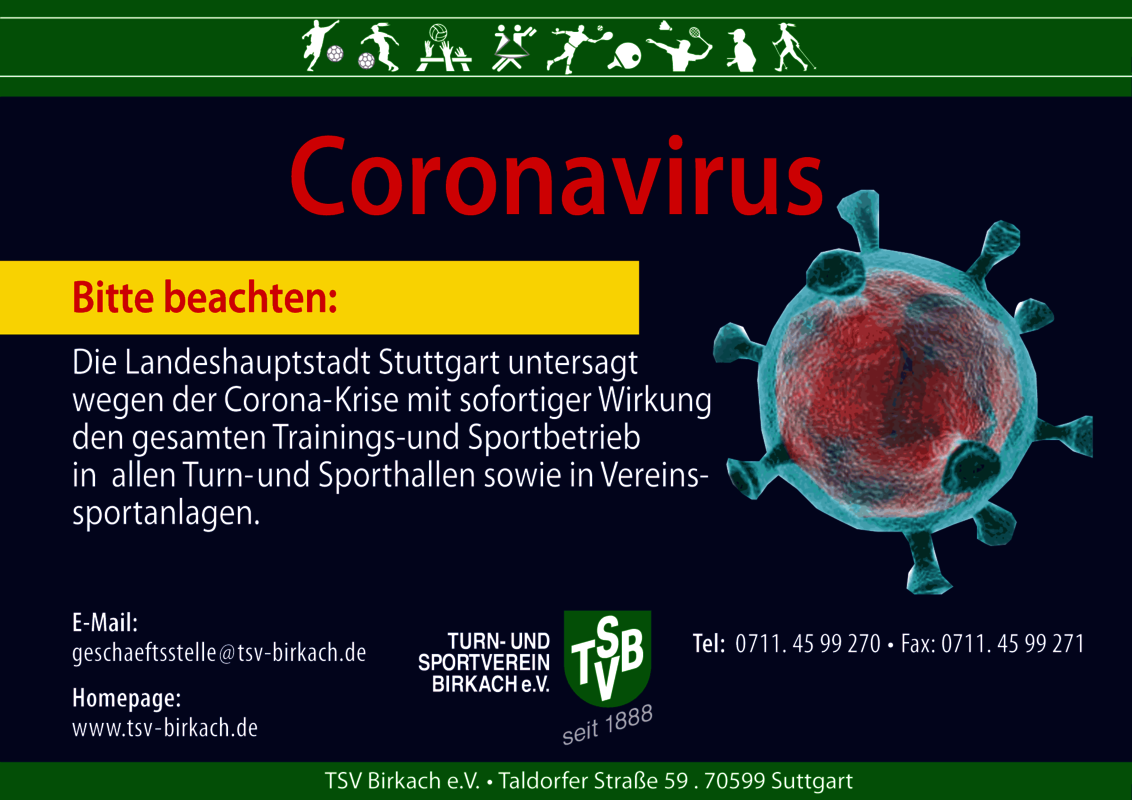 TSV Birkach: Coronavirus (COVID-19) - aktuelle Information und ...